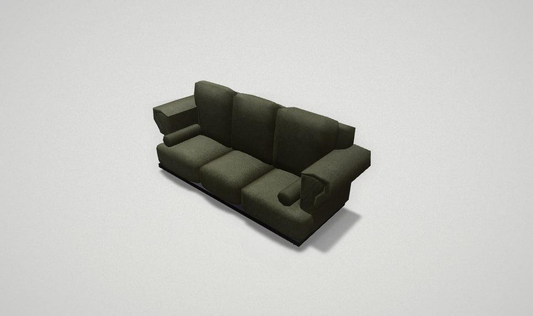 Game asset Deep Green Comfort Three-Seater Sofa 3D model - TurboSquid ...