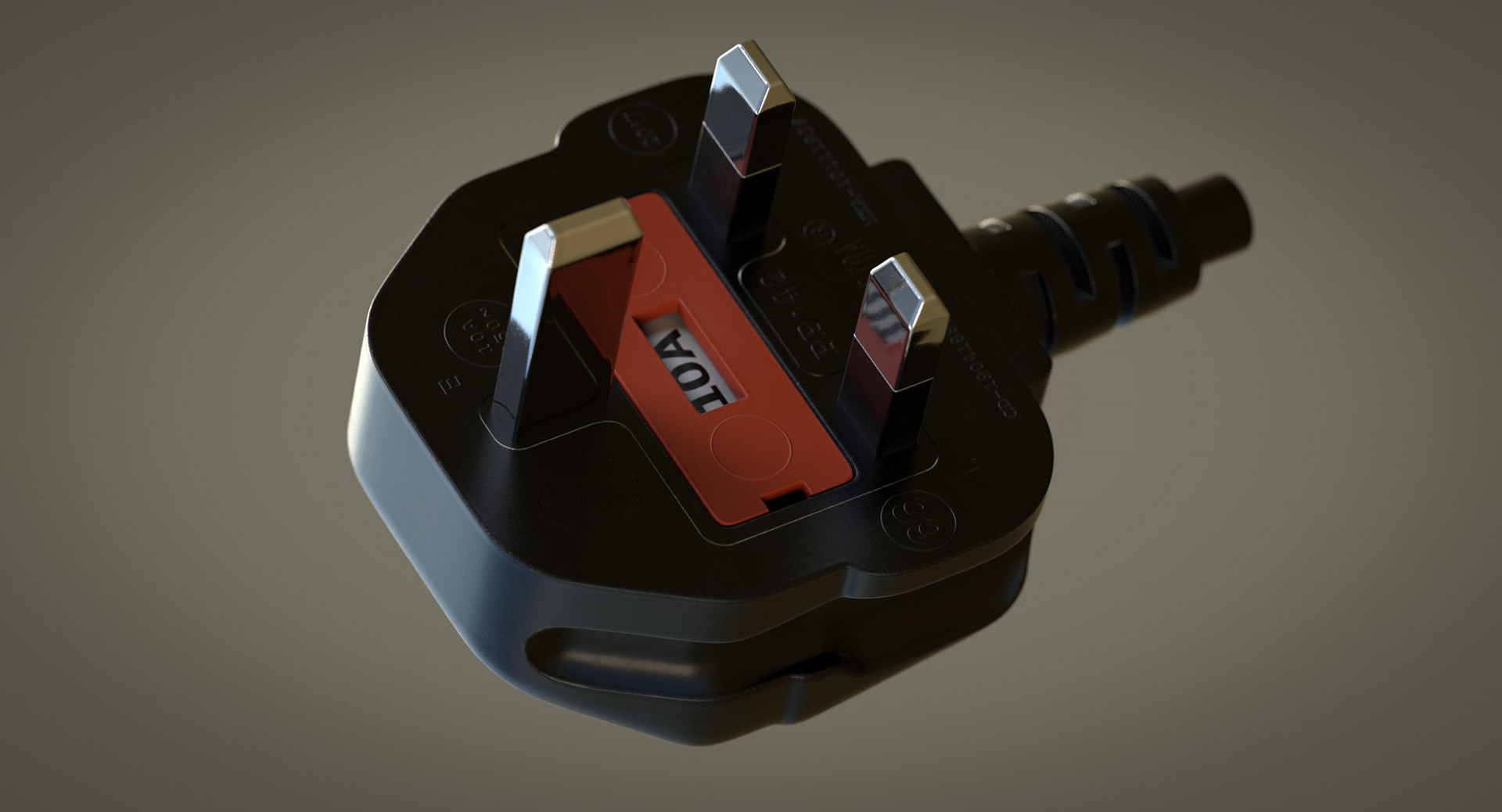 Fused power plug model - TurboSquid 1152632