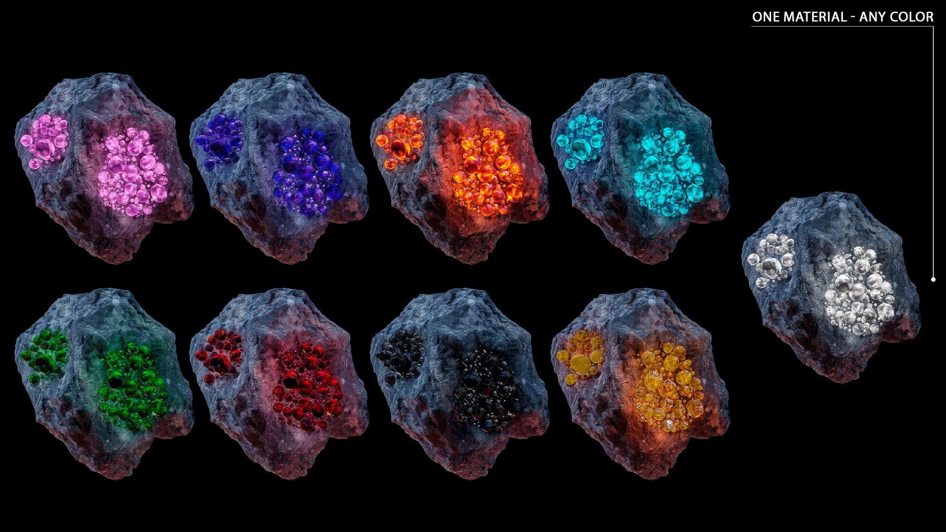 Magic Crystal Customizable 06 PBR Model - TurboSquid 2259312