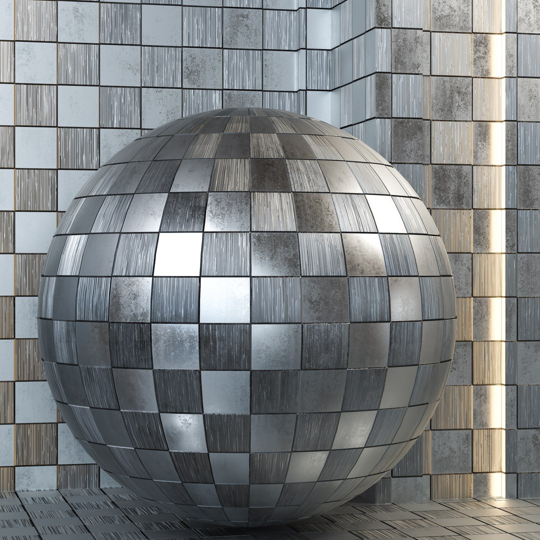 3D Checkered Metal Pattern - 4K Seamless PBR Set 02 Model - TurboSquid ...