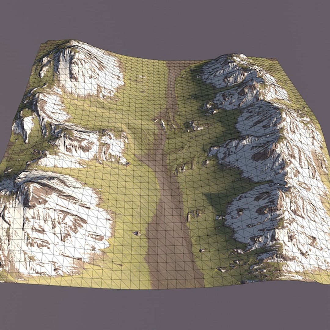 3d Mountain Games Maps Model