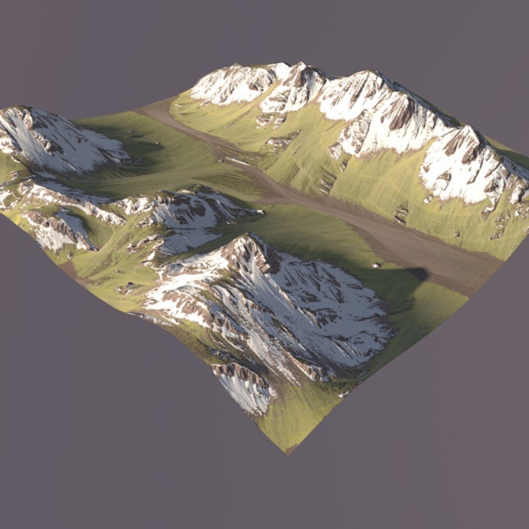 3d Mountain Games Maps Model