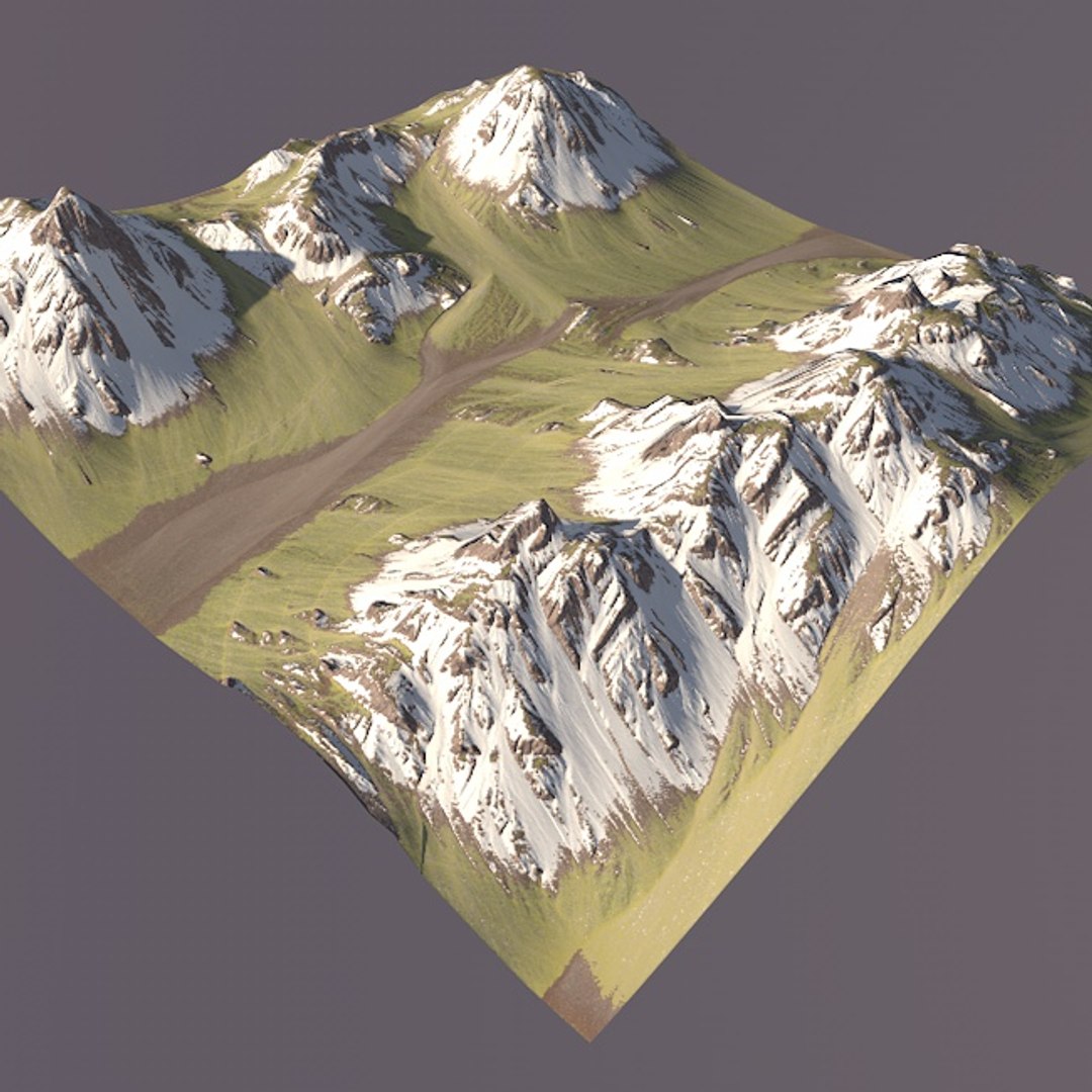3d Mountain Games Maps Model