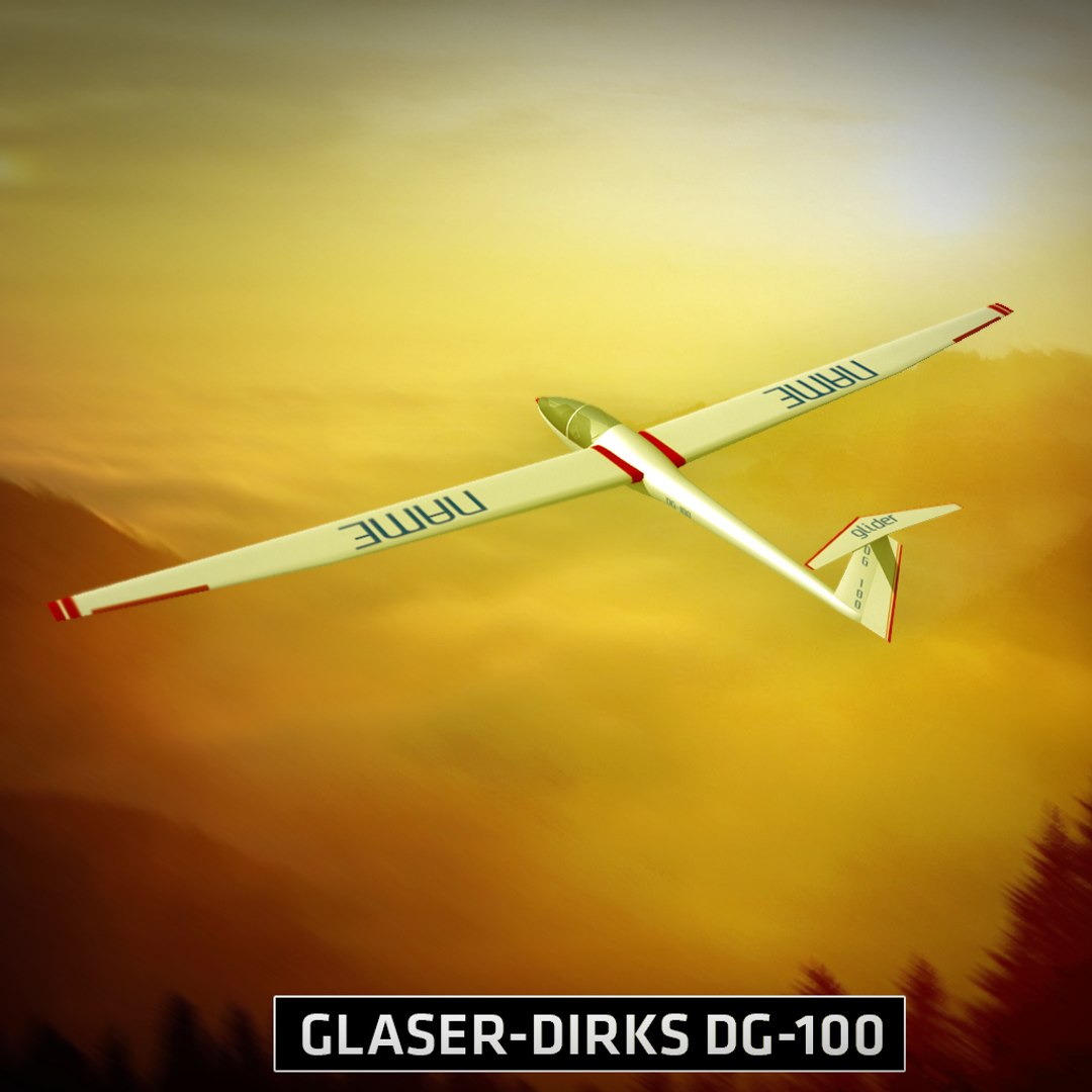 Glider Sailplane Glaser Dg-100 3d 3ds