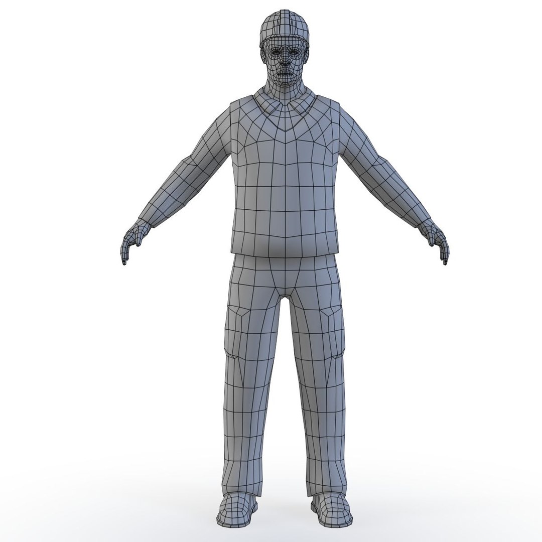 Worker Man Real-time 3d Max
