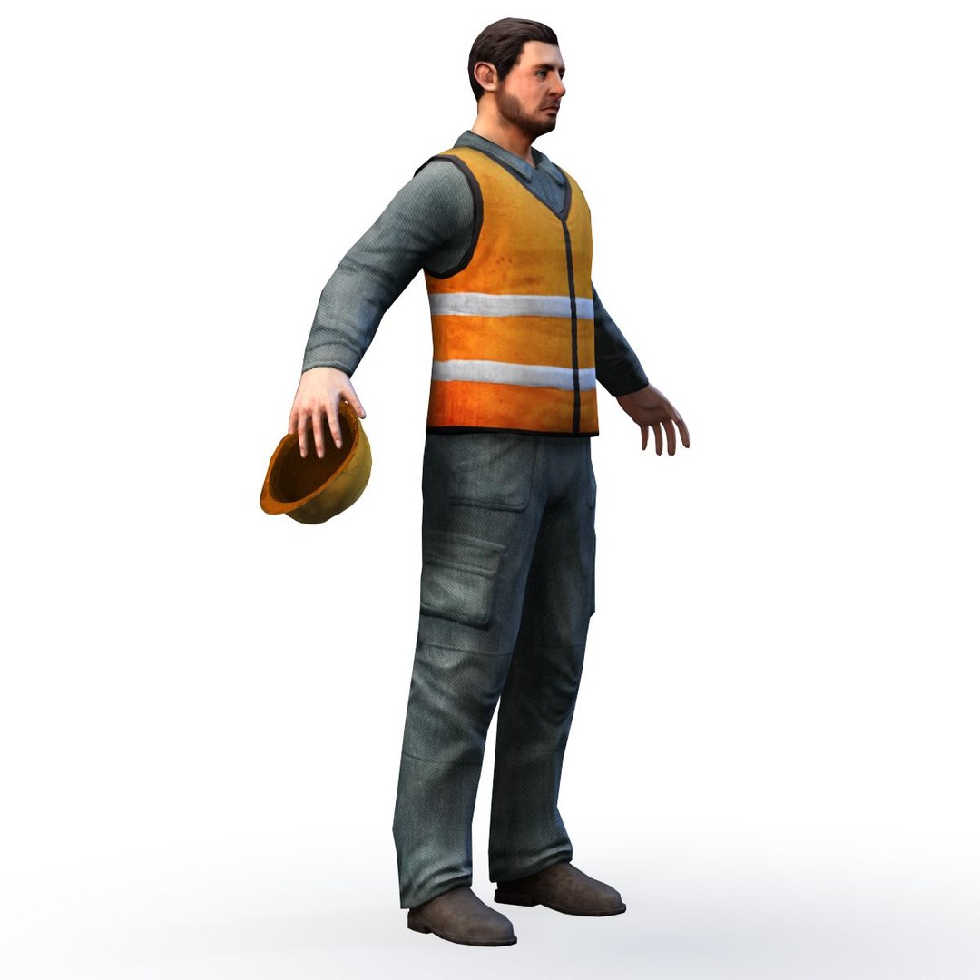 Worker Man Real-time 3d Max