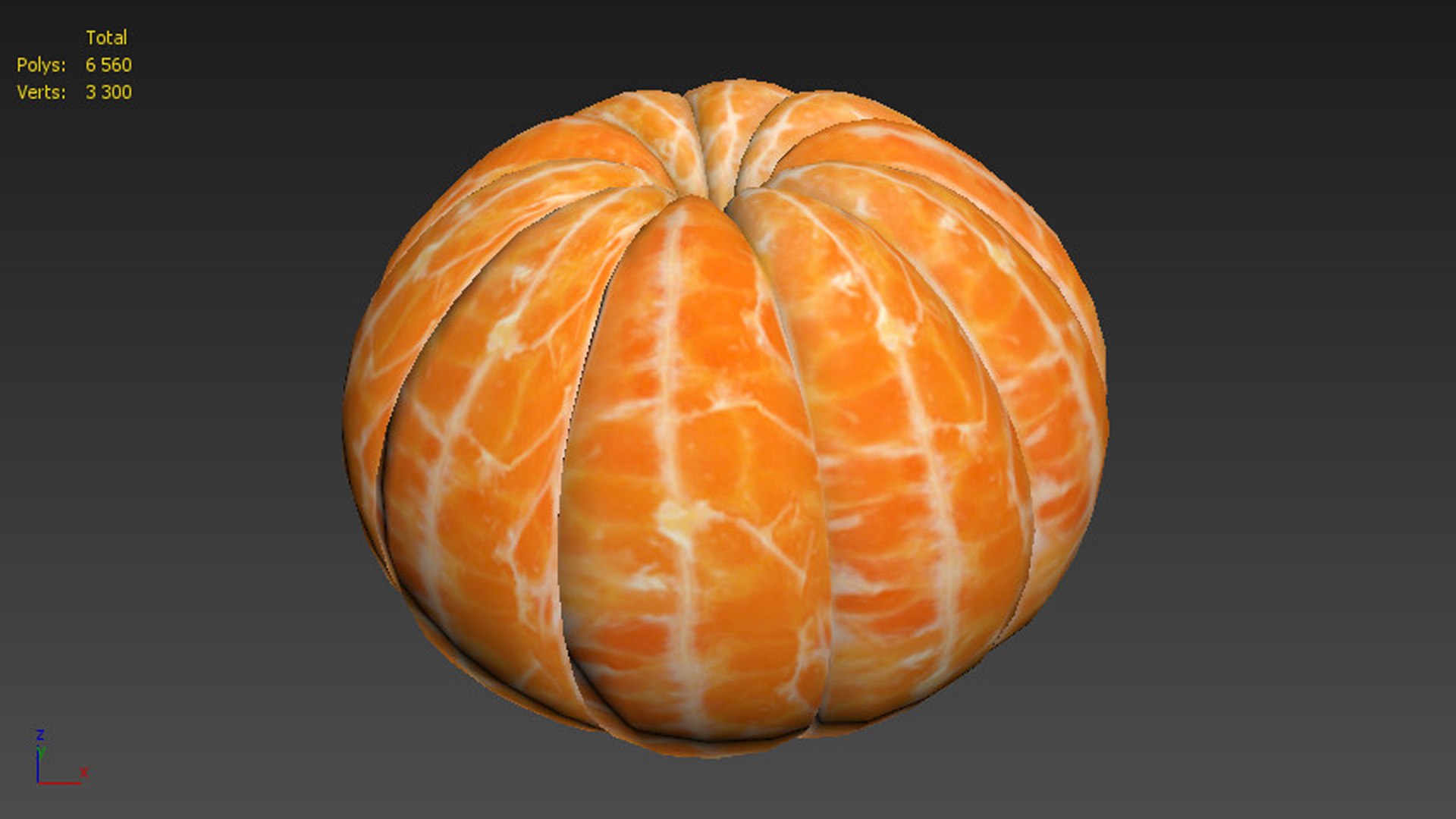Tangerine Peeled Whole 3D Model - TurboSquid 1918699