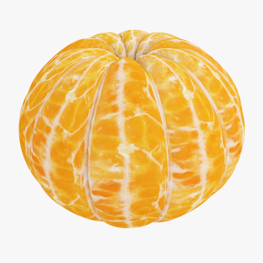 Tangerine peeled whole 3D model - TurboSquid 1918699