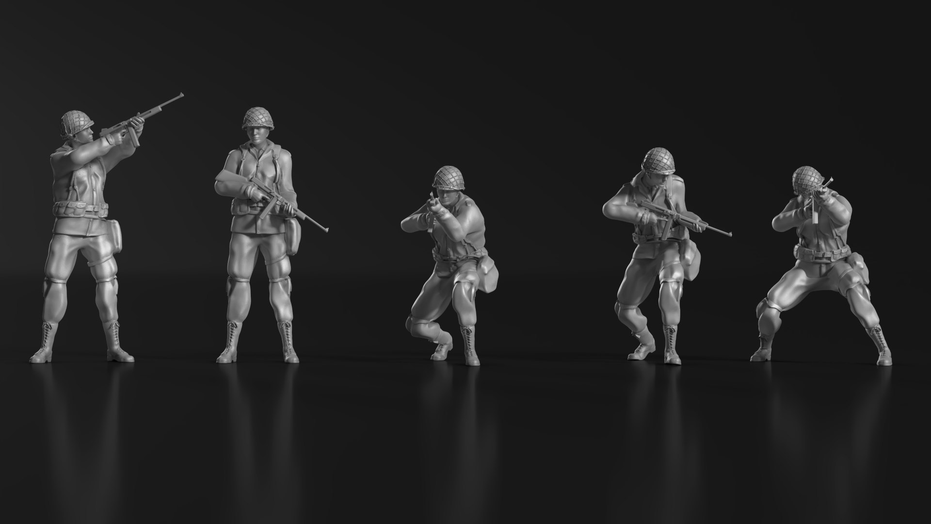 3D Model WWII Soldier Set 13 - TurboSquid 2148928