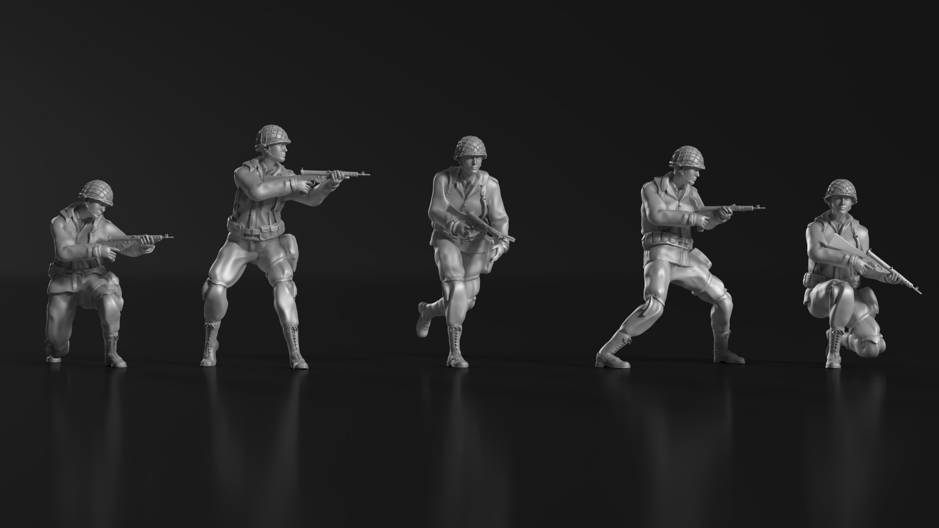 3D Model WWII Soldier Set 13 - TurboSquid 2148928