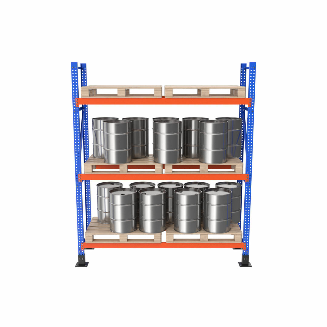 3D Pallet Rack And Steel Barrels - TurboSquid 2162259