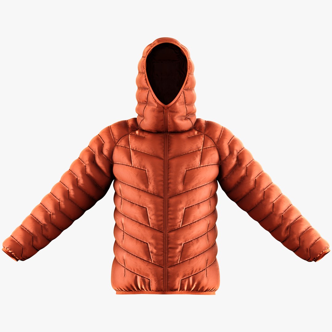 3D Down Jacket O Male Model - TurboSquid 2199524