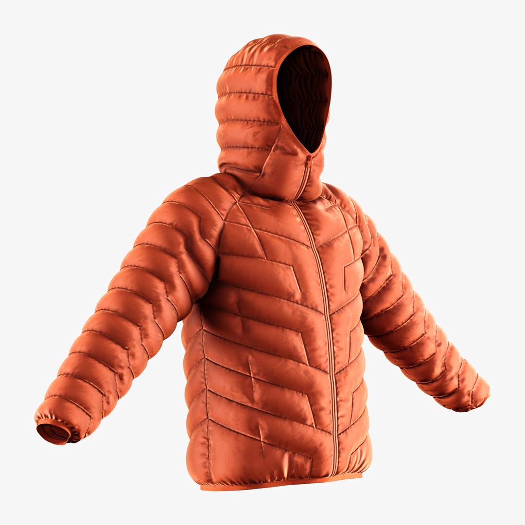 3D Down Jacket O Male Model - TurboSquid 2199524