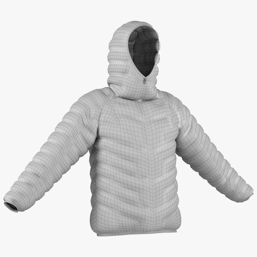 3D Down Jacket O Male Model - TurboSquid 2199524