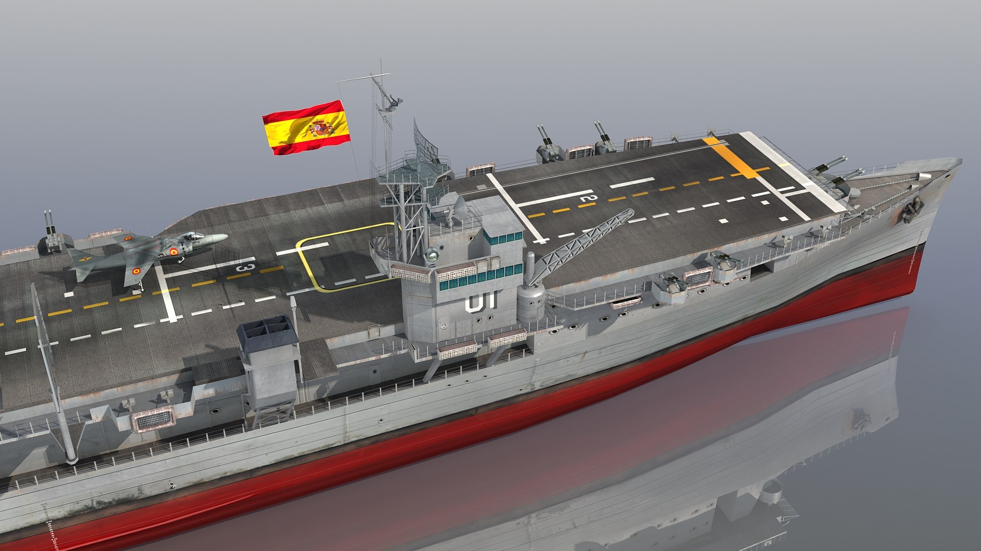 Dedalo R01 Spanish aircraft carrier 3D model - TurboSquid 2093123