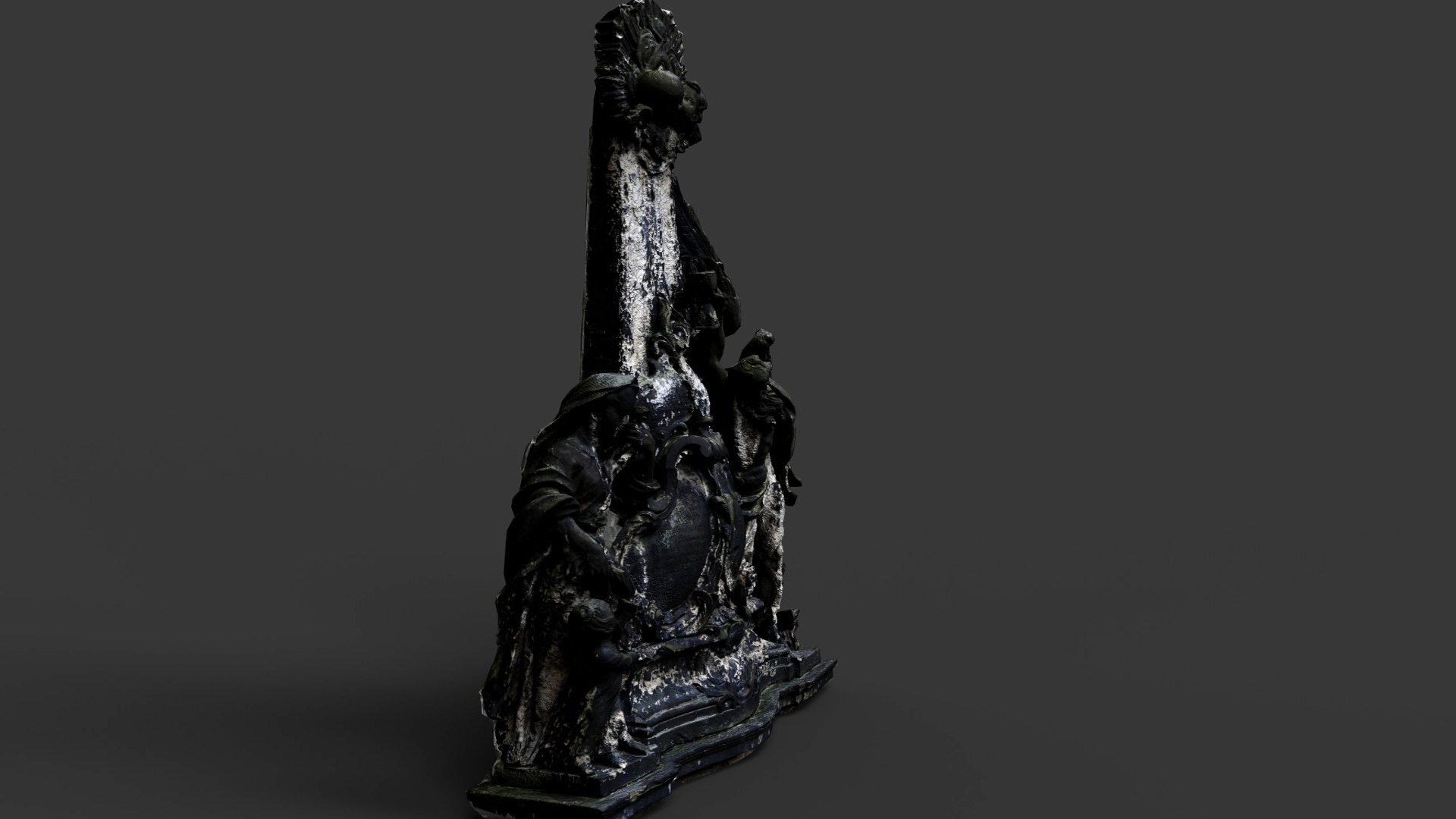Destroyed Burned Stone Monument PBR Photogrammetry 3D Model ...