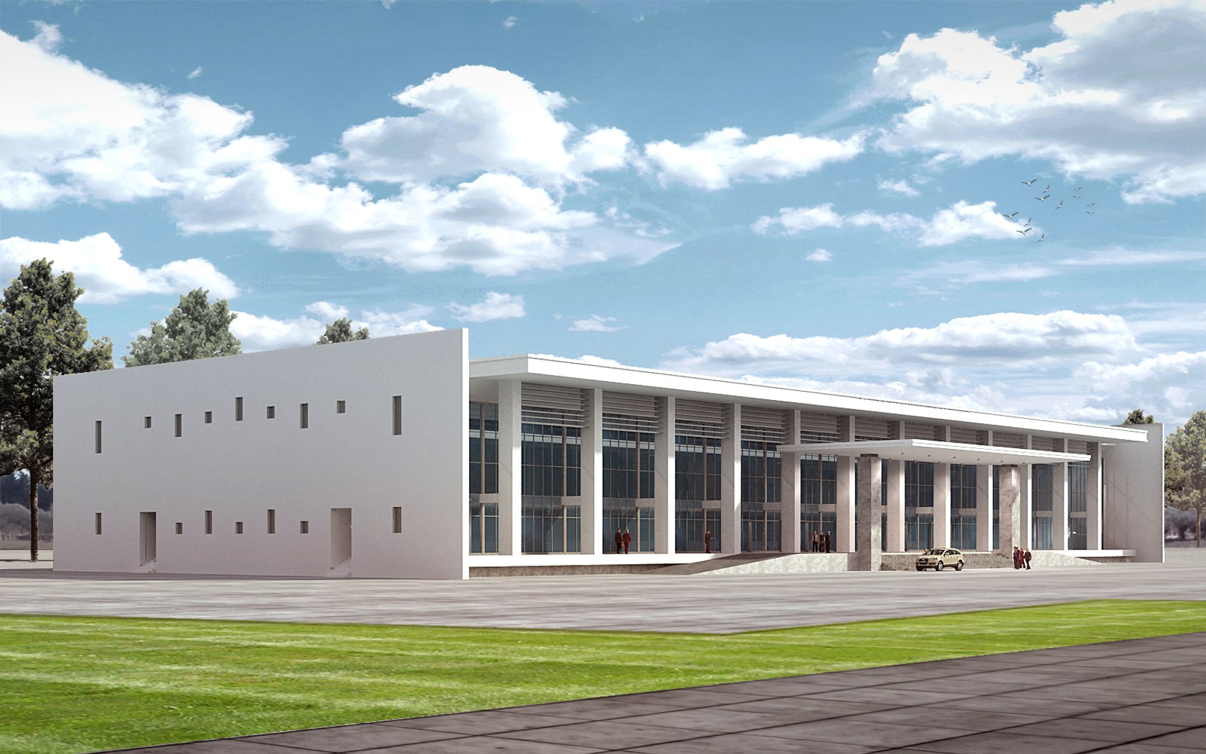 3D model conference building - TurboSquid 1578264