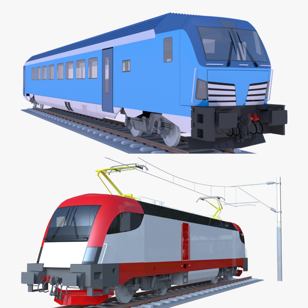 Siemens Locomotive And Driving Coach 3D Model - TurboSquid 2181072