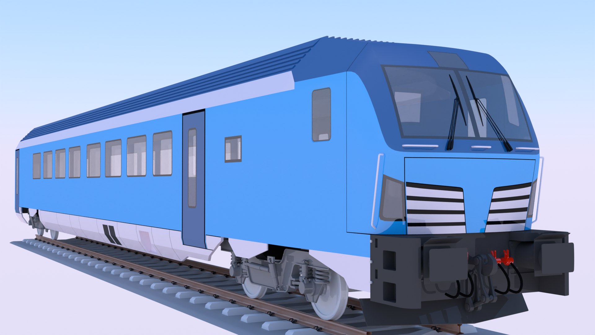 Siemens Locomotive And Driving Coach 3D Model - TurboSquid 2181072