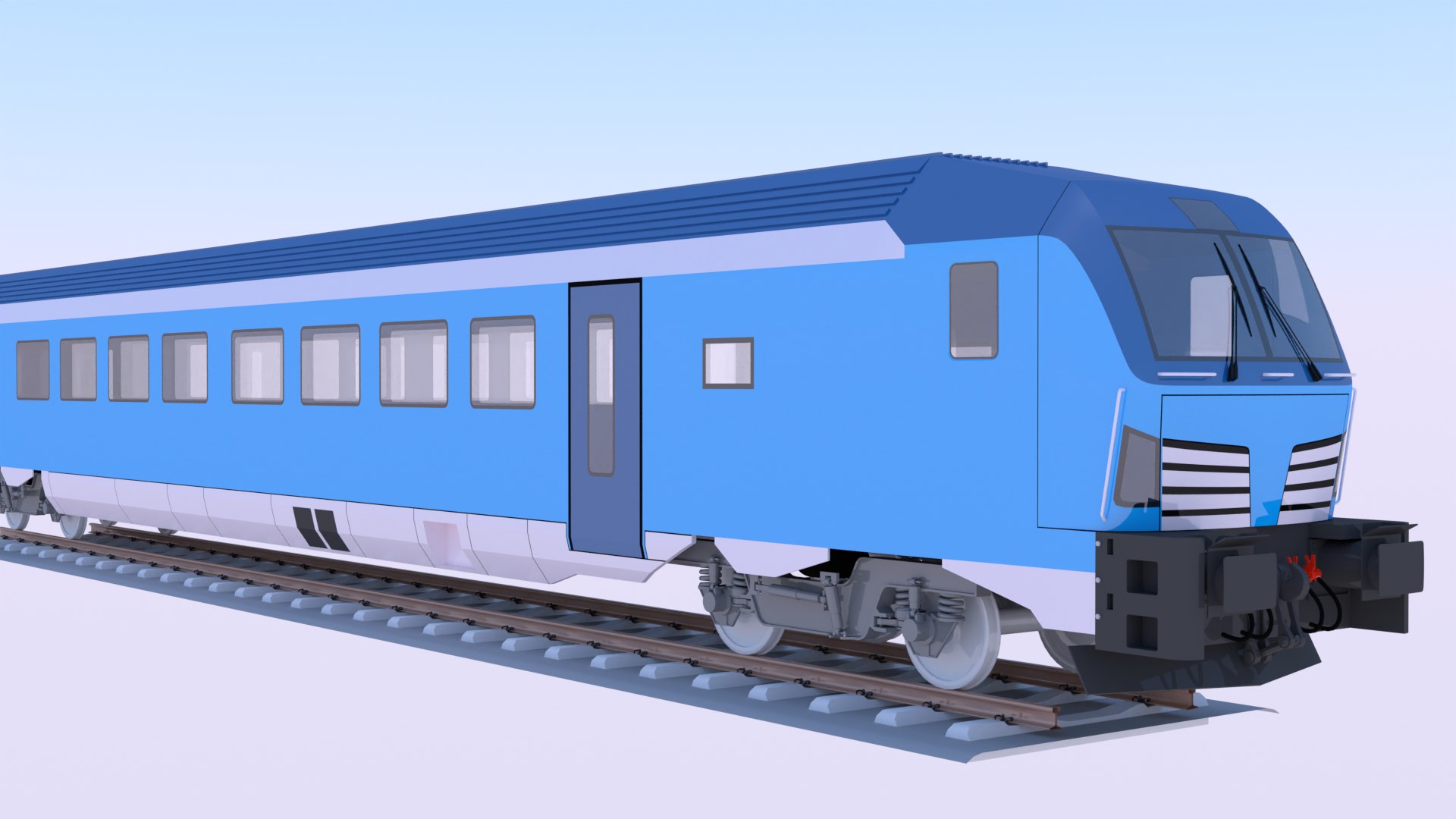 Siemens Locomotive And Driving Coach 3D Model - TurboSquid 2181072