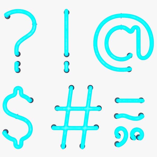 3d punctuation marks