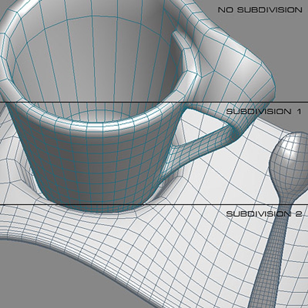 3ds Max Porcelain Cups