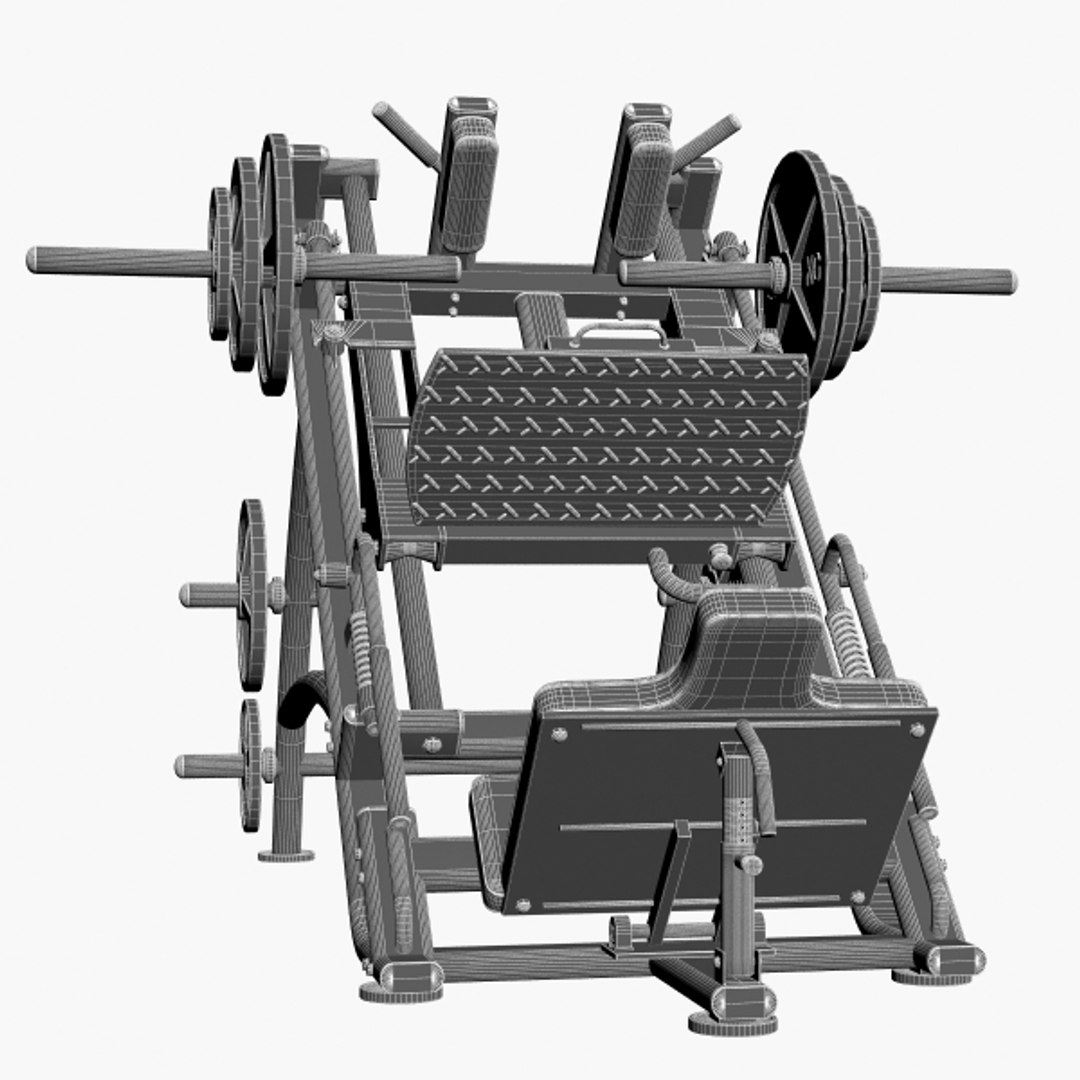 Gym Equipment Leg Press 3d Max