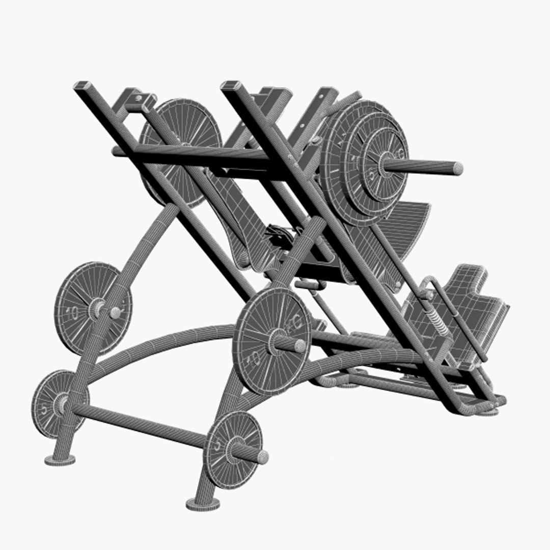 Gym Equipment Leg Press 3d Max