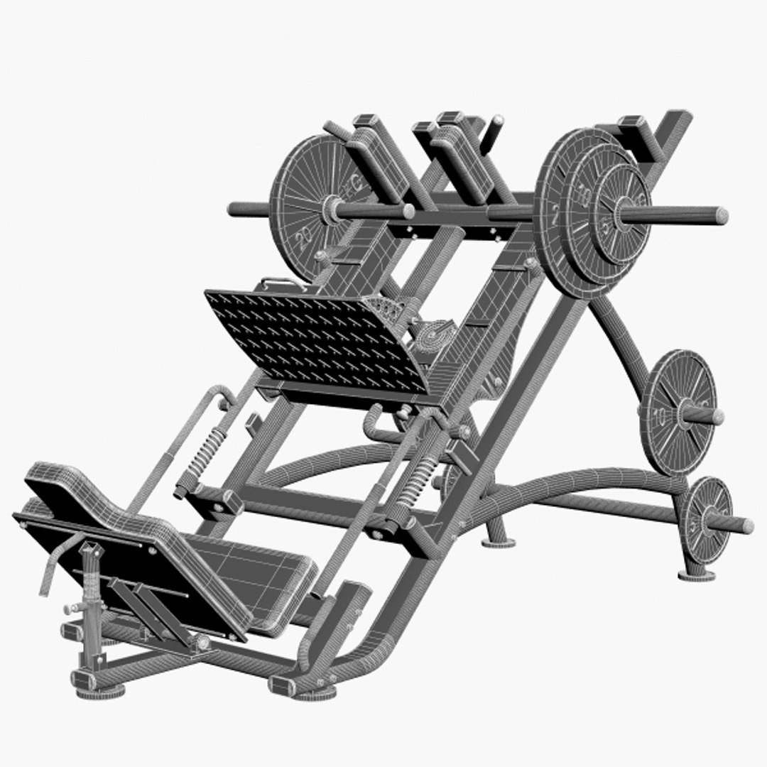 Gym Equipment Leg Press 3d Max