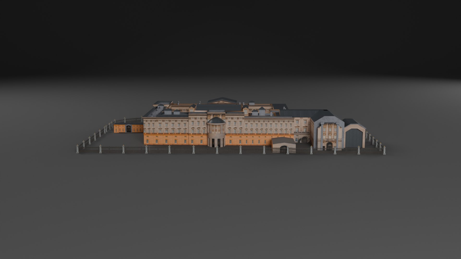 Low Poly Buckingham Palace 3D Model - TurboSquid 2340398