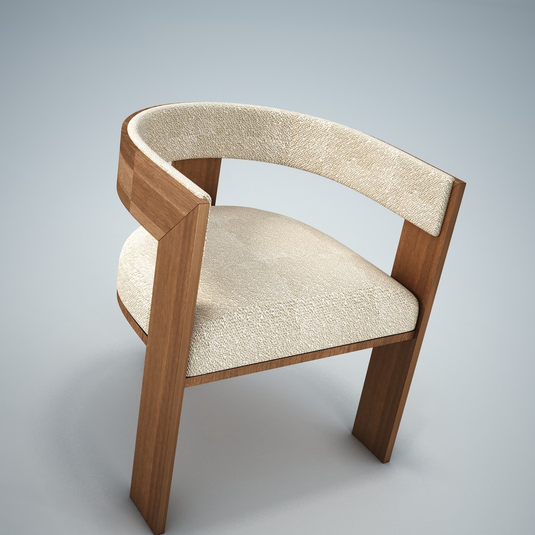 3D Elgin Leather Dining Chair HD - TurboSquid 2349124