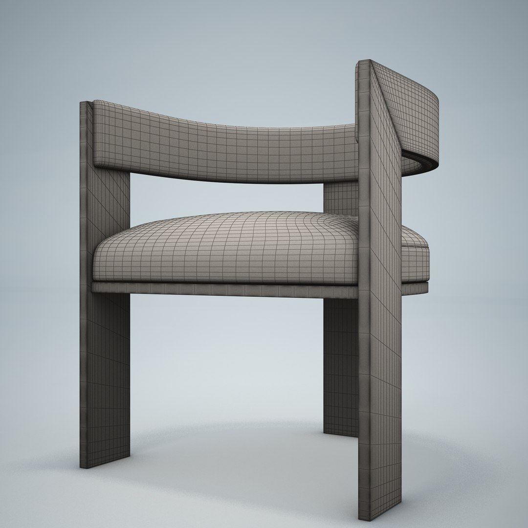 3D Elgin Leather Dining Chair HD - TurboSquid 2349124