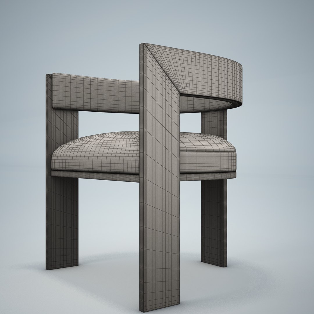 3D Elgin Leather Dining Chair HD - TurboSquid 2349124