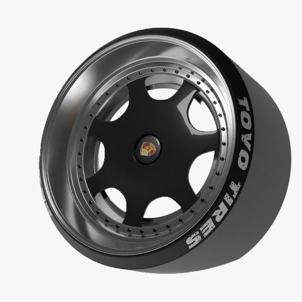 modelo 3d 90s Porsche 3 piece rims - TurboSquid 2013706