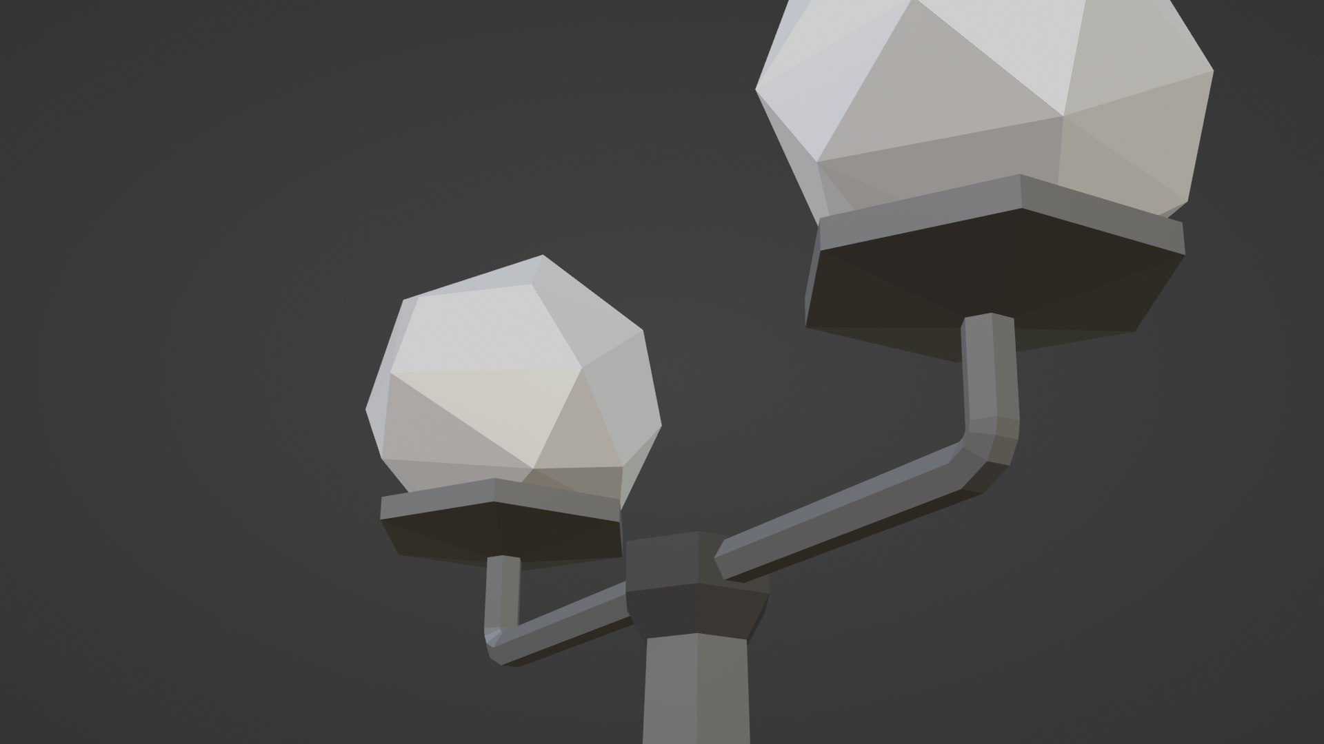 3D 3D Park Pole With Two Lamps With Texture And Armature - TurboSquid ...