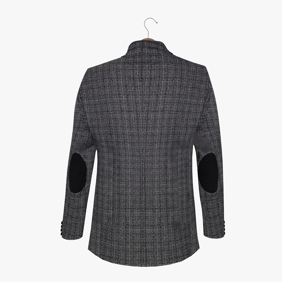 3d grey blazer jacket 2 model