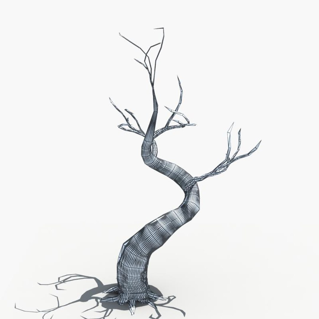 3d Scary Tree Dry Model