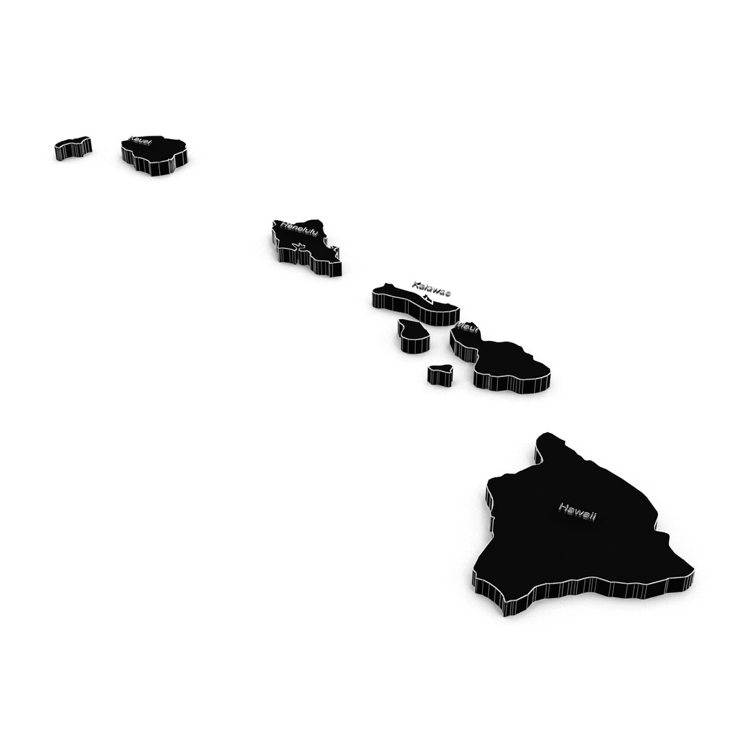 Hawaii Counties 3d Model