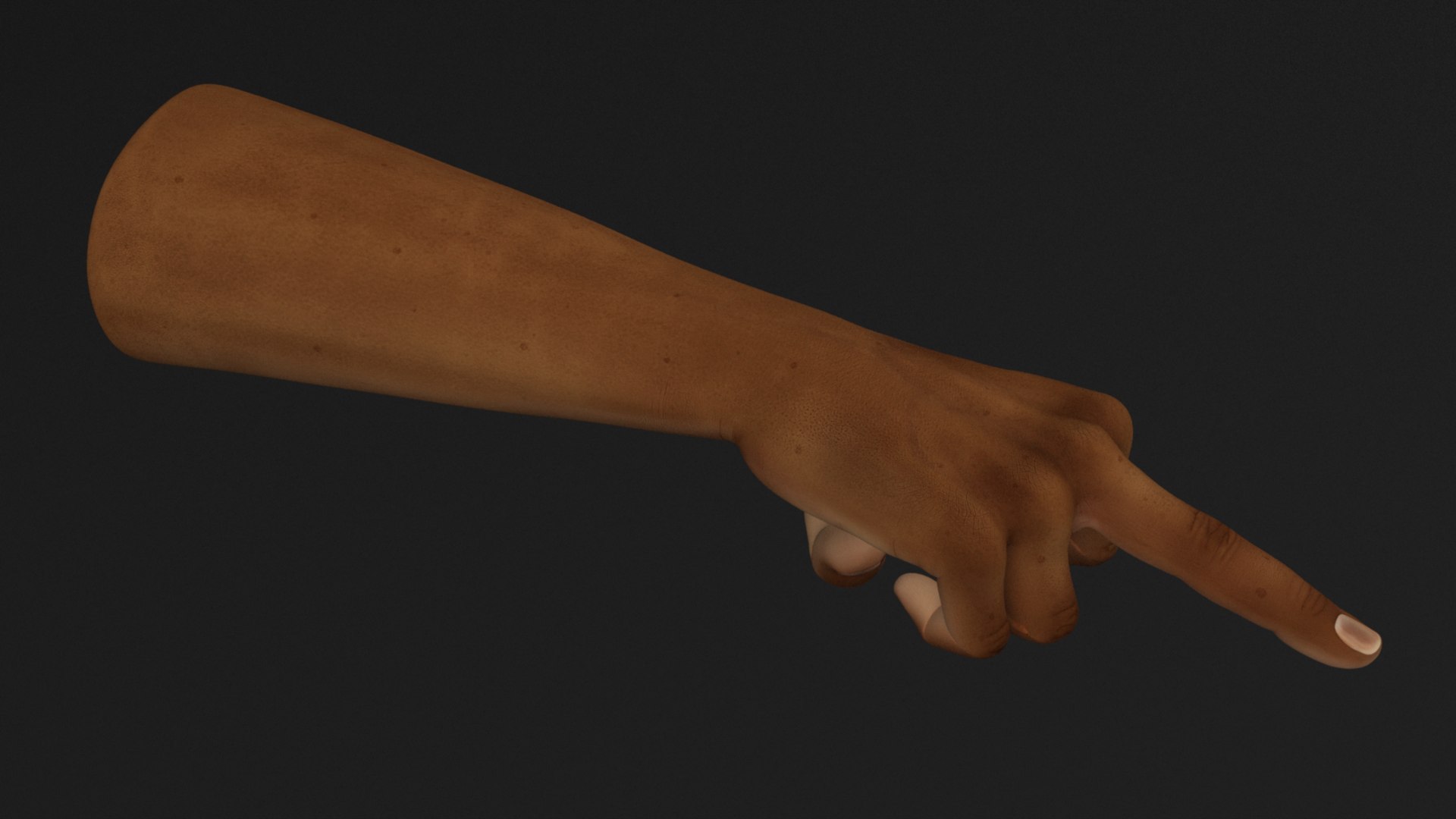 3D Hand Of Dark Skinned Man Middle Finger Sign Model - TurboSquid 2194296