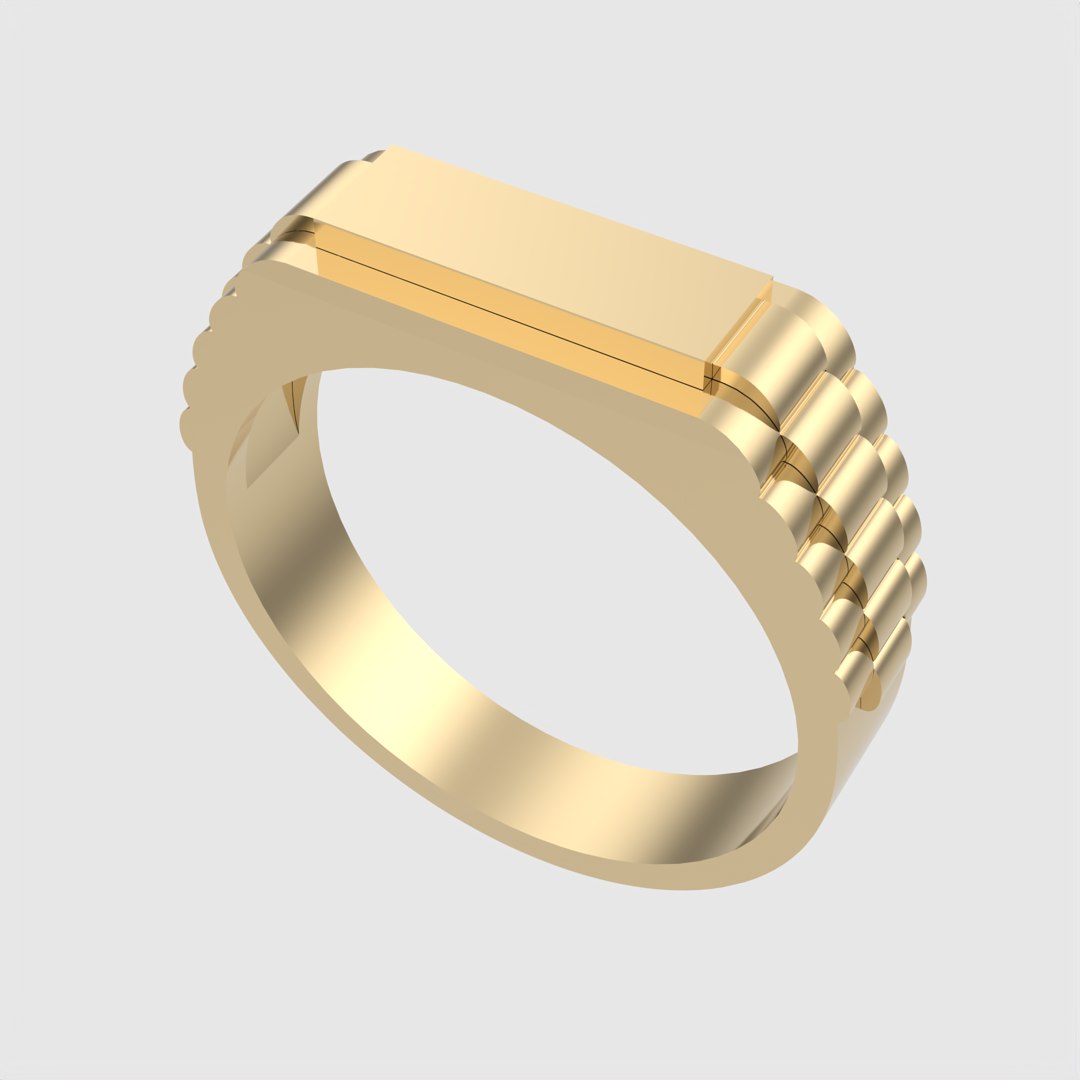 Classic Rectangular Signet Ring JDBCo 3D Model - TurboSquid 2341421