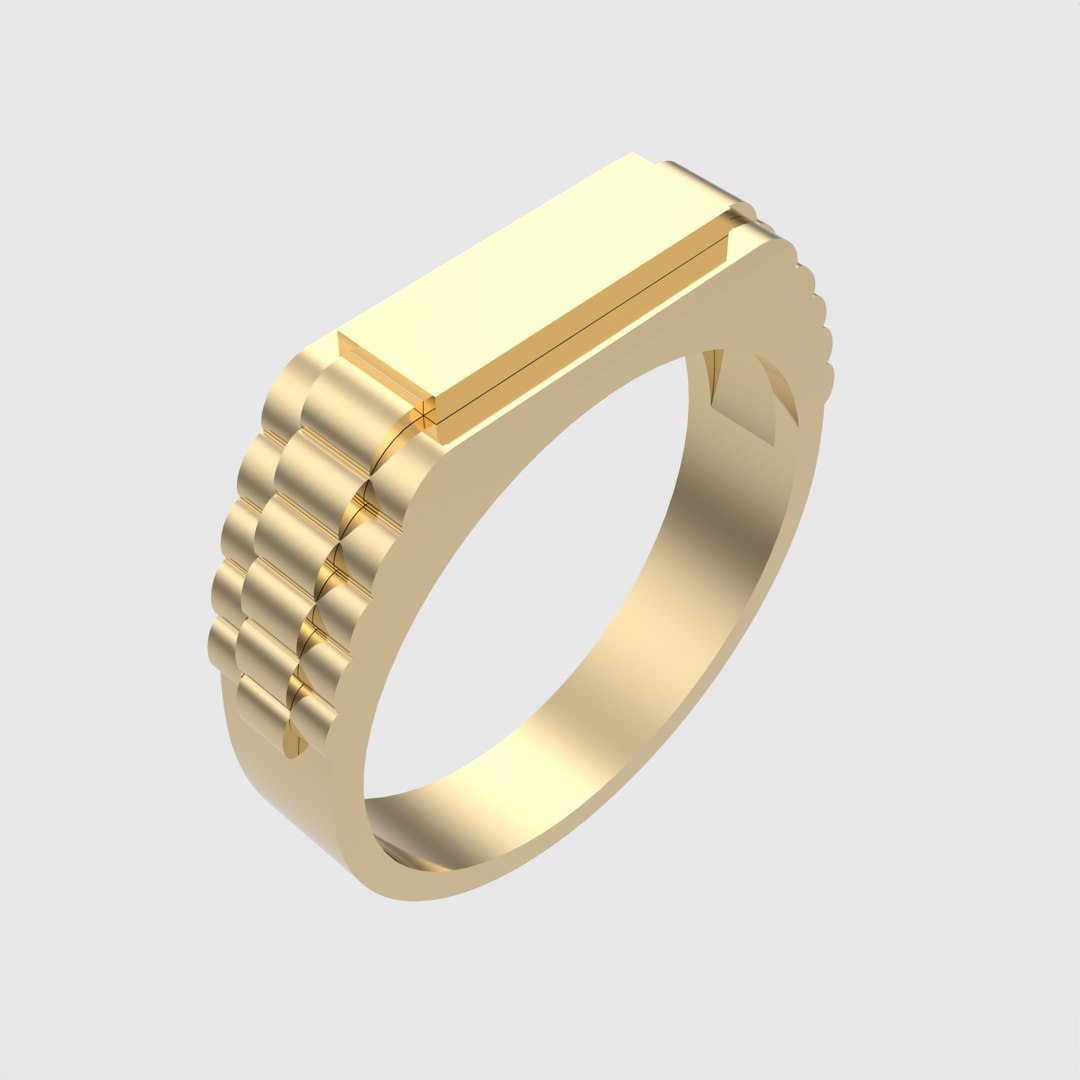 Classic Rectangular Signet Ring JDBCo 3D Model - TurboSquid 2341421