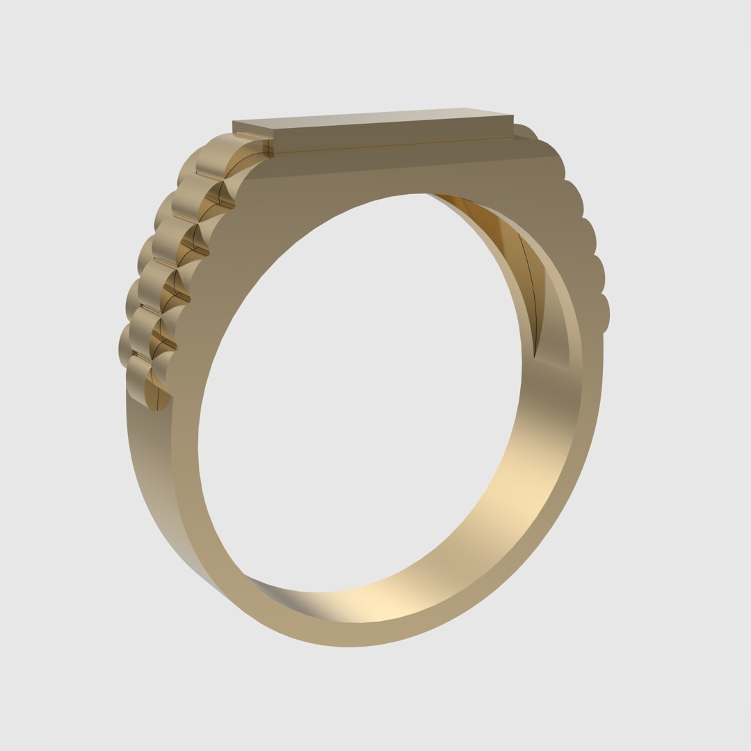 Classic Rectangular Signet Ring JDBCo 3D Model - TurboSquid 2341421