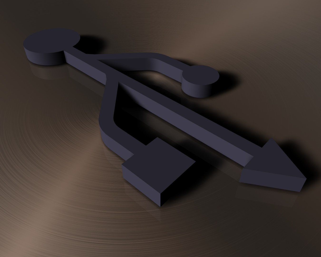 3d Usb Logo Model