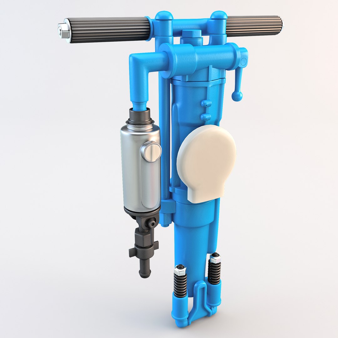 hand held rock drill 3d max