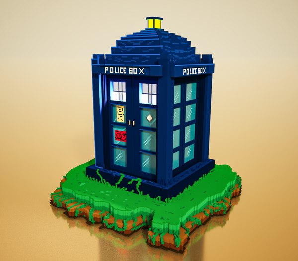 3D model Doctor who police box tardis voxel - TurboSquid 1751855
