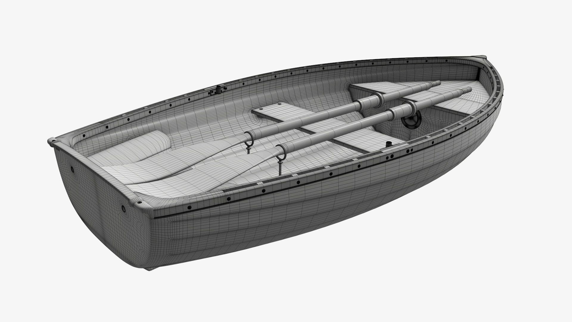 Traditional Rowing Boat 3D Model - TurboSquid 1666859