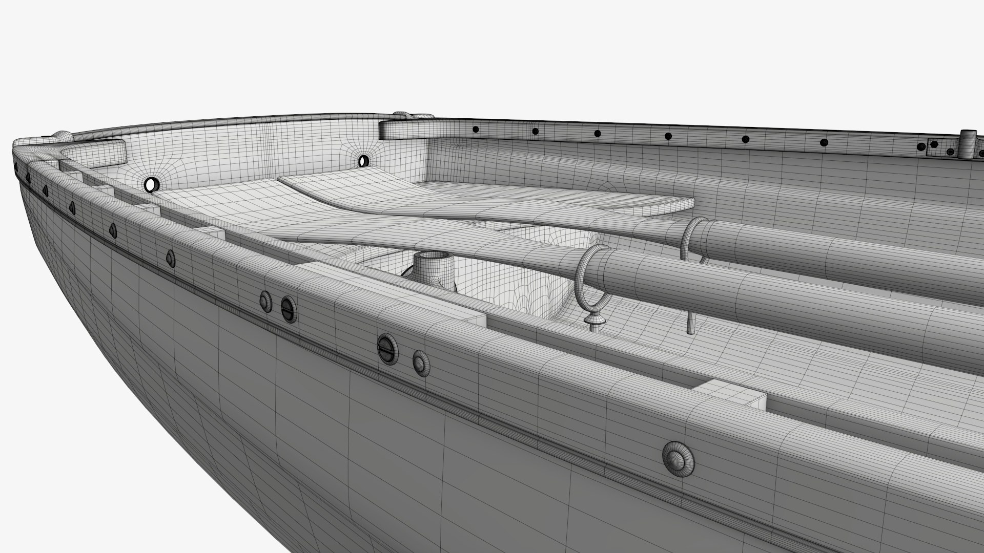 Traditional Rowing Boat 3D Model - TurboSquid 1666859