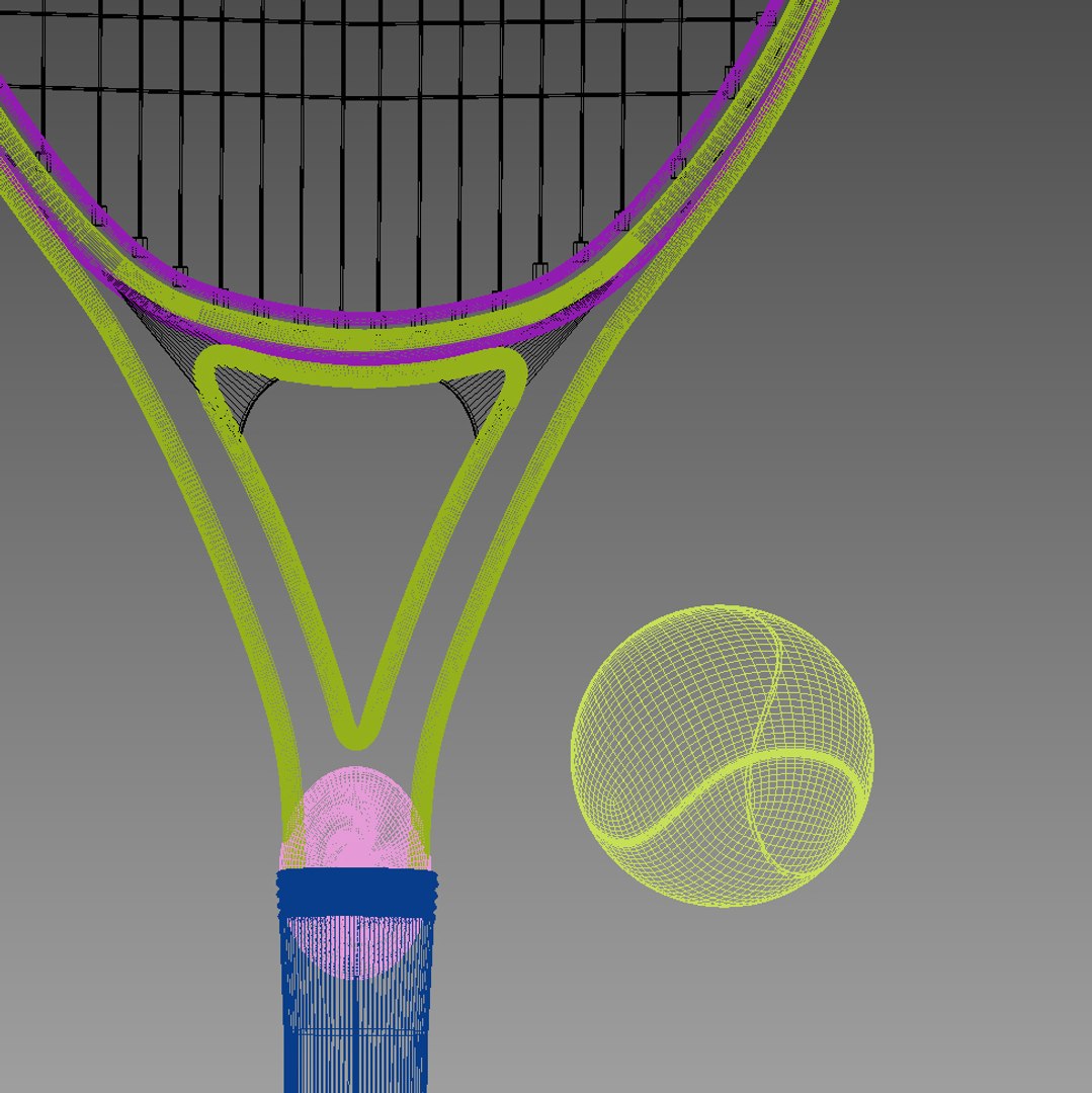 3d Tennis Rackets Balls