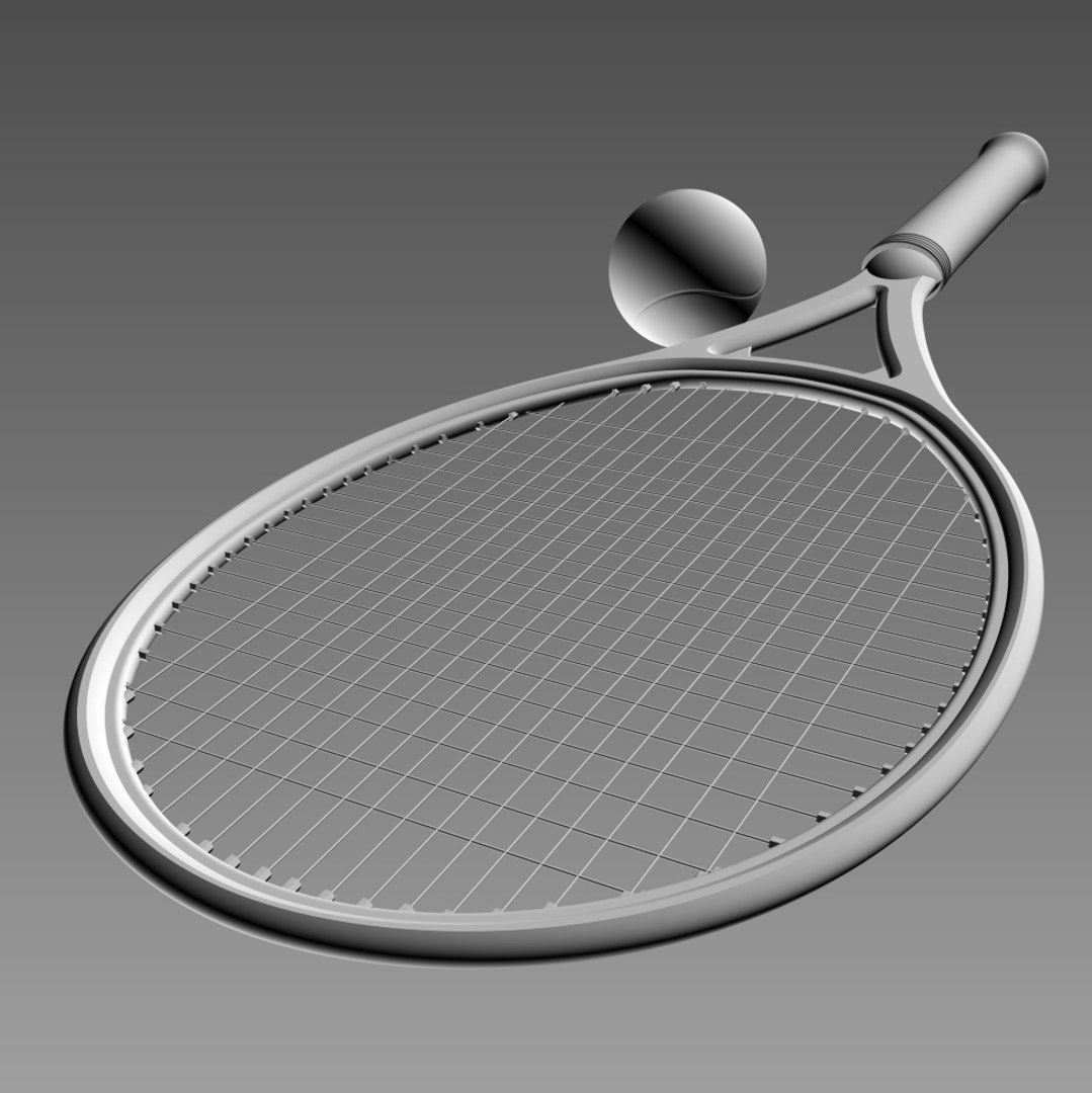 3d Tennis Rackets Balls