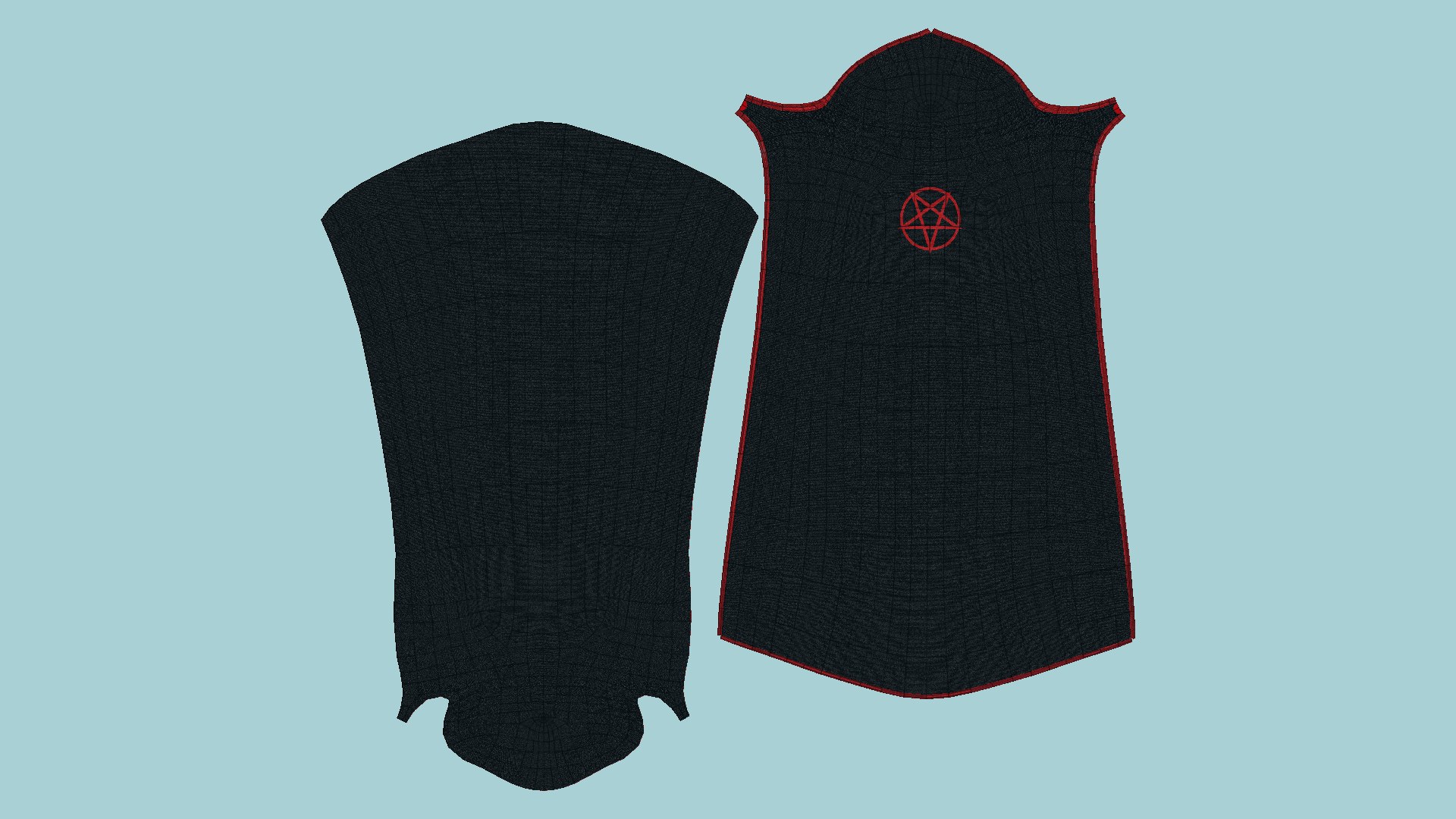 3D Medieval Cloak A14 Pentagram - Fantasy Character Design - TurboSquid ...